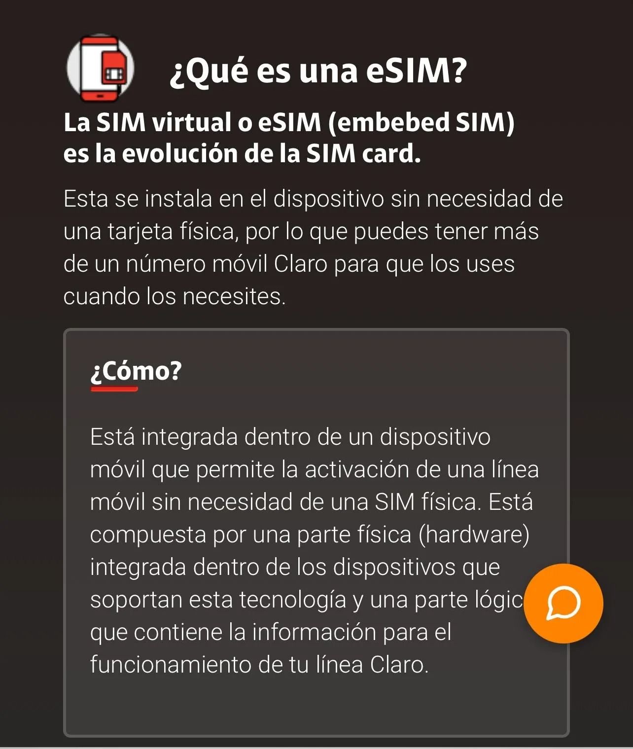 Sim Claro Esim Virtual (incluye Paquete De Datos X 1 Mes) | Los Novedosos