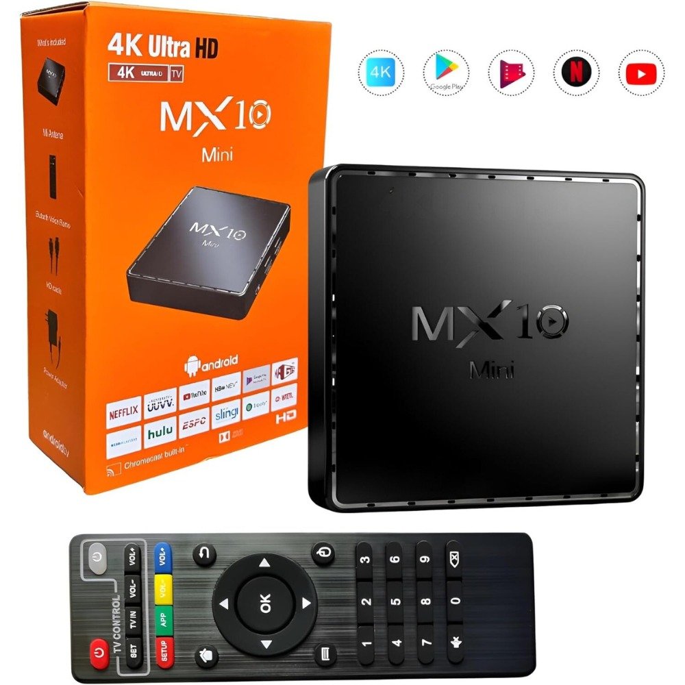 Andriod Tv Box Mx10 Mini 4K Smart Tv | Los Novedosos