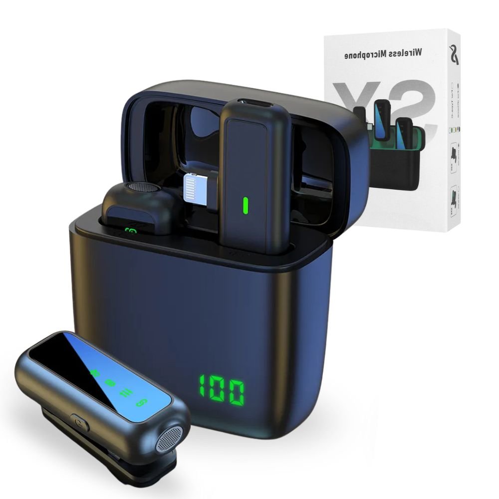 Micrófono de solapa inalámbrico receptor bluetooth para teléfono ...