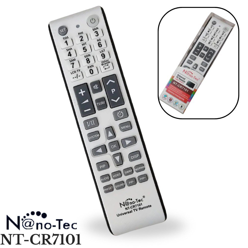 Control Remoto Universal Para Televisor Tv Nanotec Cr7101 | Los Novedosos