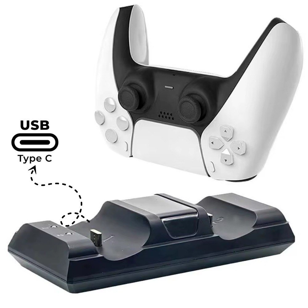Base Cargador Soporte De Carga Para Controles De Play 5 Ps5 | Los Novedosos