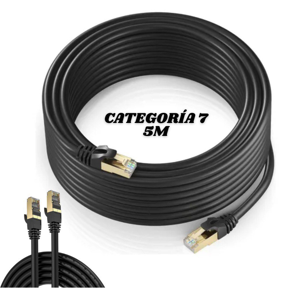 Cable Lan De Internet Cat7e Categoria 7 5 Metros Largo Cable Ethernet ...