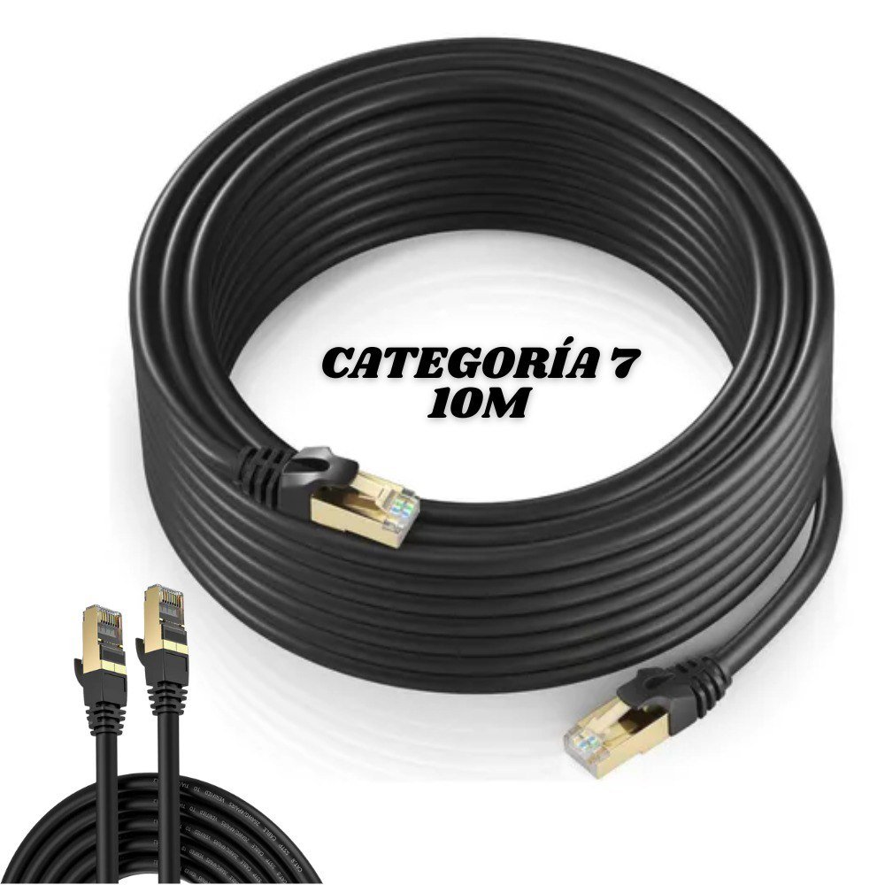 Cable Lan De Internet Cat7e Categoria 7 10 Metros Largo Cable Ethernet ...