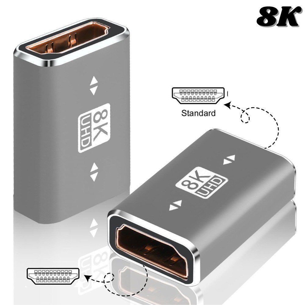 Adaptador Union Cable Hdmi A Hdmi 8K Hembra A Hembra | Los Novedosos