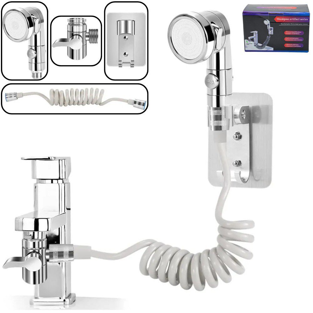 Extensor de Grifo con Ducha de Mano Flexible Adaptador Lavamanos | Los ...