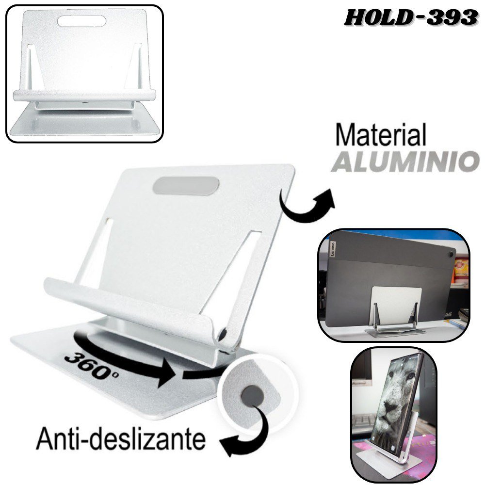 Holder Soporte Base Para Celular Ajustable Rotacion 360 Hold-393 | Los ...
